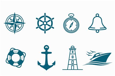 Premium Vector Set Nautical Logo Design Template