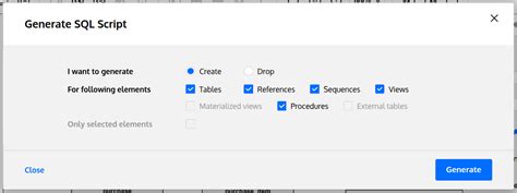 How To Generate An Sql Script Creating A Database Vertabelo
