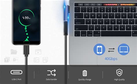 Duttek Usb C 90 Degree Adapter 40gbps Usb C Angle Adapter Supports 8k 60hz And 100w Fast