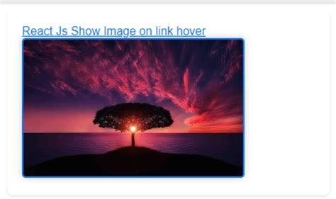 React Js Showdisplay Image On Link Hover Text