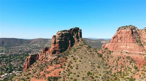 Beautiful Scenery Of Red Rock Scenic Byway Sedona Arizona Aerial View