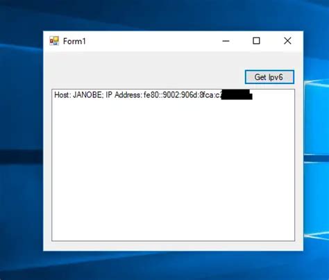How To Get Local Ip Address IPv6 In VB Net SourceCodester