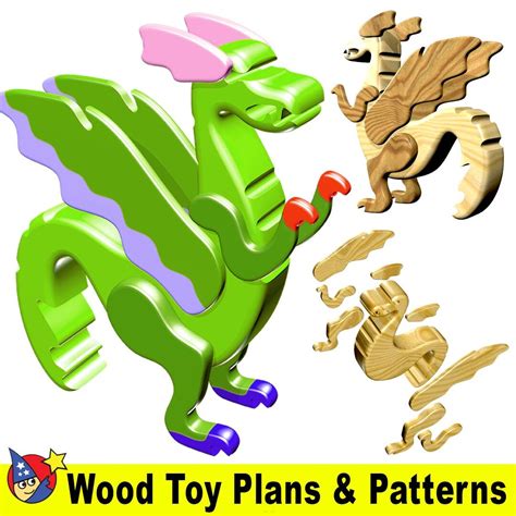 Duniweir Dragon Scroll Saw Toy Pattern Pdf Download Etsy