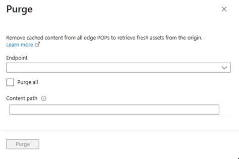 Purge An Azure Content Delivery Network Endpoint Microsoft Learn