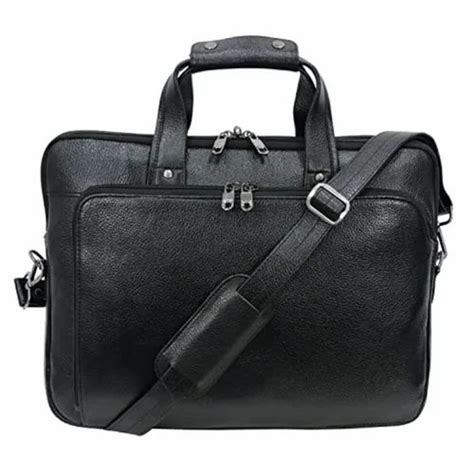 Men Black Sleek Laptop Messenger Bag Size L 38 Cm X W 5 Cm X H 28 Cm