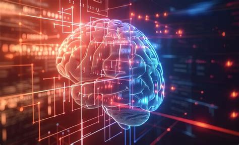 premium photo digital brain interface a vivid illustration of neural