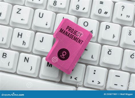 Text Sign Showing Project Managementapplication Process Skills To Achieve Objectives And Goal