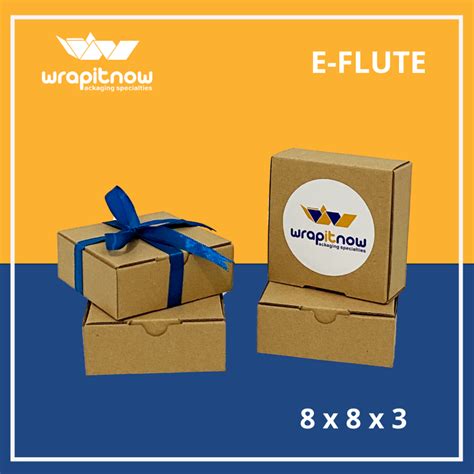Jual Kardus Eflute 8x8x3 Die Cut Dus Packing Olshop Asesoris Hampers