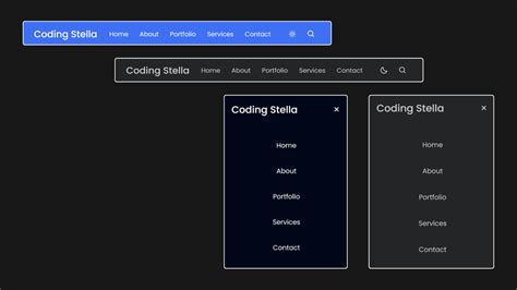 How To Make Responsive Navigation Menu Bar Using Html Css And Js Coding Stella