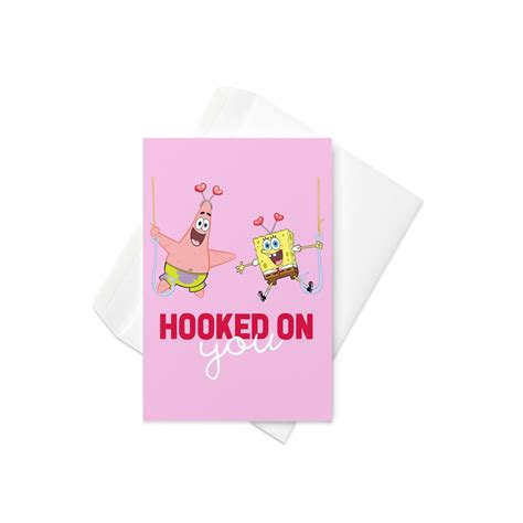 Spongebob Squarepants Hooked On You Greeting Card Paramount Shop