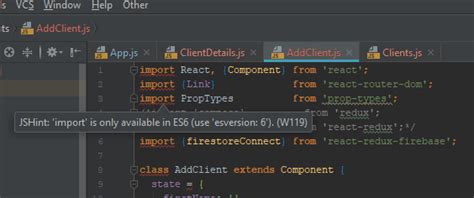 Reactjs Phpstorm For React Gives Me A Red Underline Stack Overflow