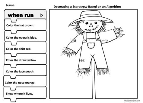 Decorating A Scarecrow Based On An Algorithm Jdaniel4s Mom