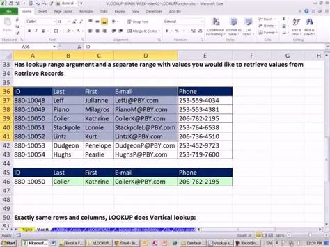 Free Video Lookup Function Beginner To Advanced 23 Examples Excel Vlookup Week Video From