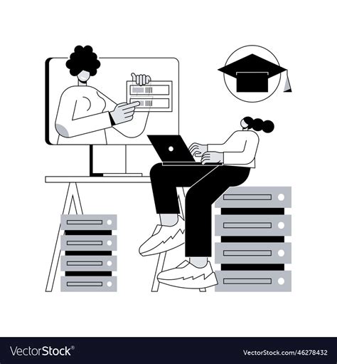 Online Big Data Courses Abstract Concept Vector Image