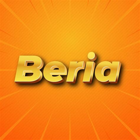 Premium Photo Beria Text Effect Gold  Attractive Background Card
