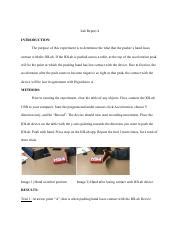 Physics Lab 4 Lab Report Pdf Lab Report 4 INTRODUCTION The Purpose Of This Experiment Is To