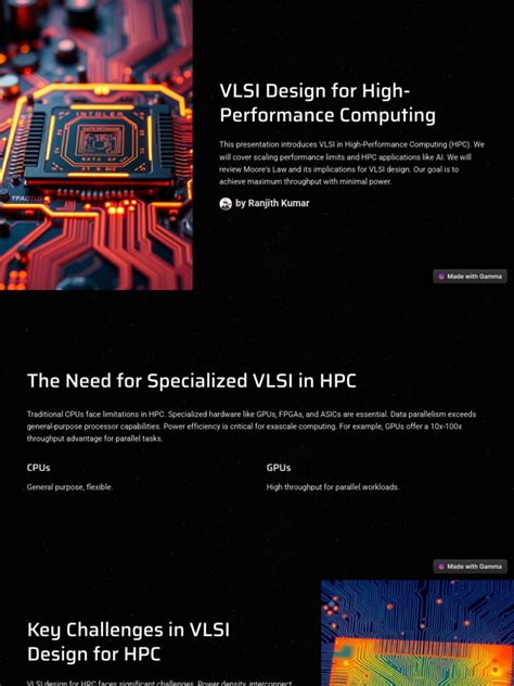 Vlsi Design For High Performance Computing Pdf Supercomputer Very