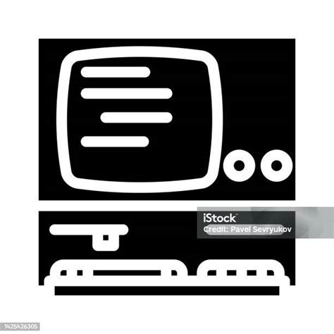 컴퓨터 Pc 오래된 가젯 글리프 아이콘 벡터 일러스트 레이 션 0명에 대한 스톡 벡터 아트 및 기타 이미지 0명 모던 양식 벡터 Istock