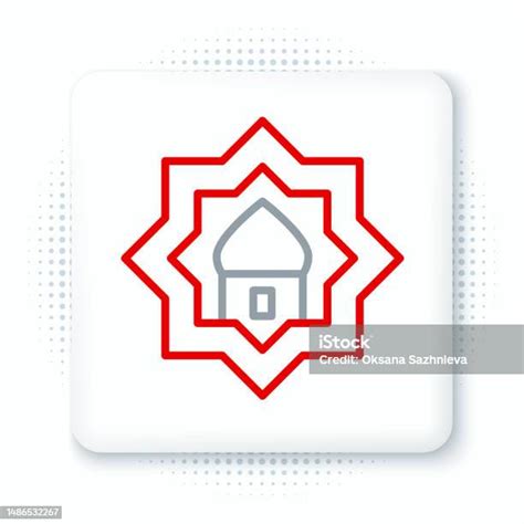 흰색 배경에 고립 된 라인 무슬림 모스크 아이콘 다채로운 개요 개념 벡터 0명에 대한 스톡 벡터 아트 및 기타 이미지 0명 공휴일 기도하기 Istock