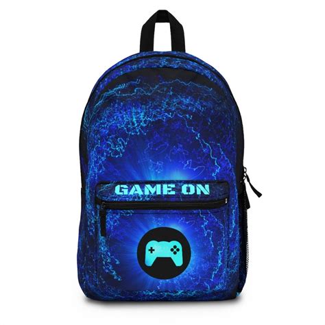 Video Game Backpack Gamer Controller Design Lightweight Rucksack Etsy