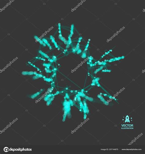 Connection Structure Futuristic Technology Style Vector Illustration Science Chemistry Education