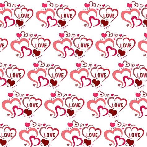 Premium Vector Heart Shape Love Pattern Background