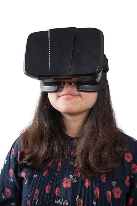Girl Using Vr Glasses Stock Photo Image Of Reality Chinese