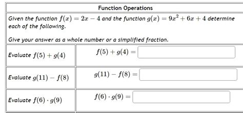 Function Operationsgiven The Function Fx2x 4 ﻿and