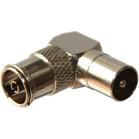 Electrosmart 90 Degree Right Angle Angled Tv Aerial Cable Coax Plug Lead Adaptor Male Coax