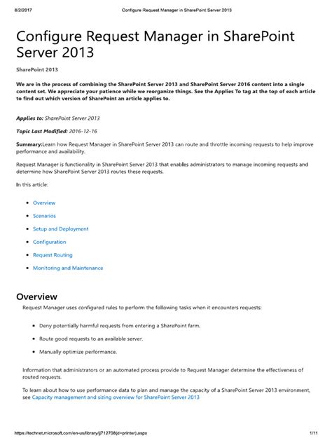 Configure Request Manager In Sharepoint Server 2013 Pdf