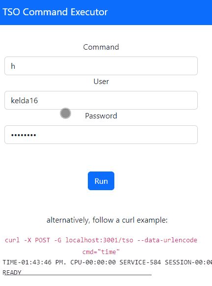 Building A Web Ui And Rest Api Wzowe Nodejs Sdk To Run Tso Commands By Dan Kelosky Zowe