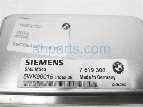 2003 Bmw 525i Ecu Computer Engine Control Module Unit 12 14 7 519 308