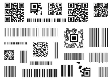 Ensemble Dicônes De Code Qrmodèle De Code Qr Vecteur Premium