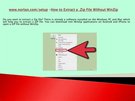 Ppt How To Extract A Zip File Without Winzip Powerpoint Presentation Id 8293633