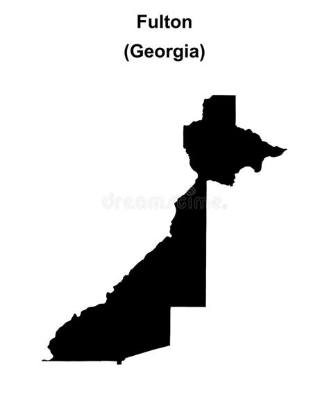 Fulton Outline Map Stock Vector Illustration Of Region 357892069
