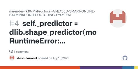 self predictor dlib shape predictor model path runtimeerror unexpected version found while