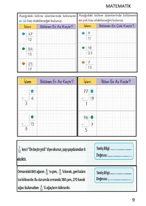 4sinif Matematİk 9 Worksheet Live Worksheets
