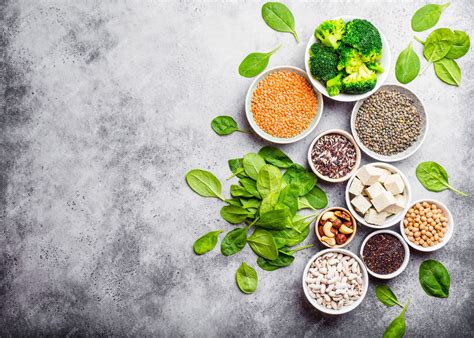 Premium Photo Top View Of Different Vegan Protein Sources With Space