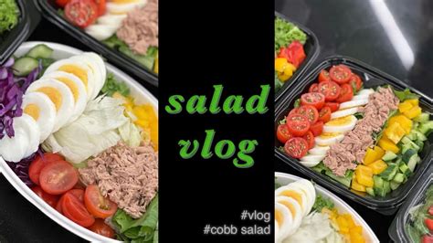Vlog 콥 샐러드 샐러드 추천 제과제빵과 제과제빵 브이로그 다이어터 대학생 브이로그 Youtube