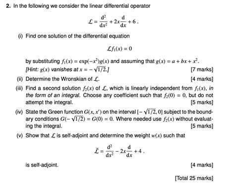 2 in the following we consider the linear