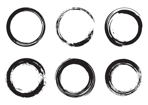 원형 그런 지 프레임의 컬렉션 무료 벡터