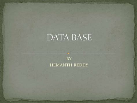 Data Base Ppt Ppt