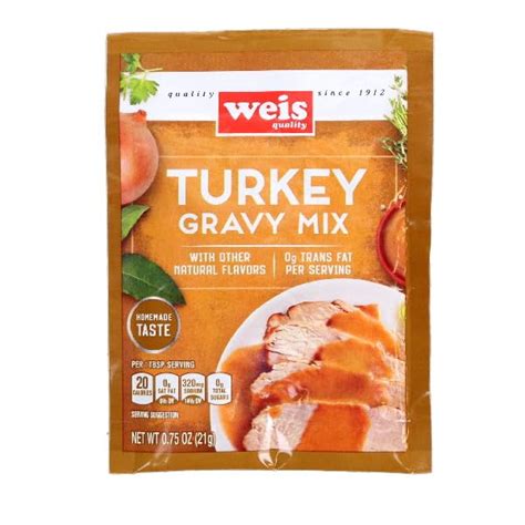 Weis Quality Turkey Gravy Mix 075 Ounce Grocery