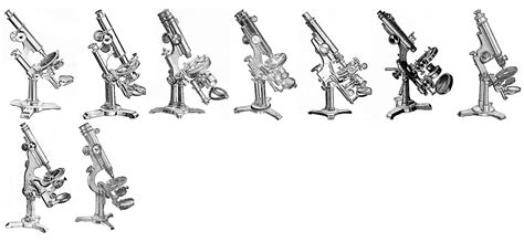 Several Microscopes On A White Backgrounddescription Automatically Generated With Low Confidence