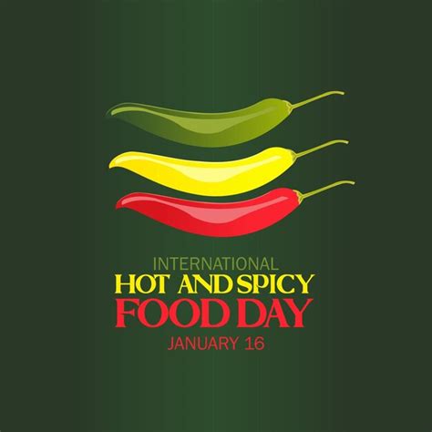 Premium Vector International Hot And Spicy Food Day Poster Vector