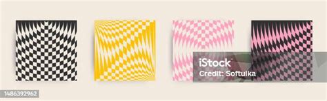 포스터 전단지 옷 소셜 미디어에 대한 대담한 전환 뒤틀리고 왜곡된 벡터 텍스처 Y2k 미학 레트로 사이키델릭 그루비 히피 70년대 배경 파도 0명에 대한 스톡 벡터 아트 및