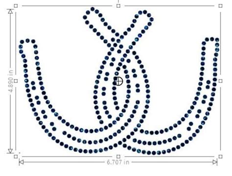 Horseshoes Rhinestone Pattern Transfer Svg Instant Download File
