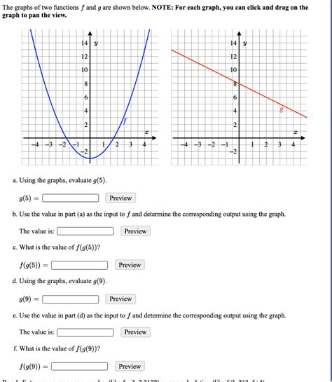 Solved The Graphs Of Two Functions F And G Are Shown Below