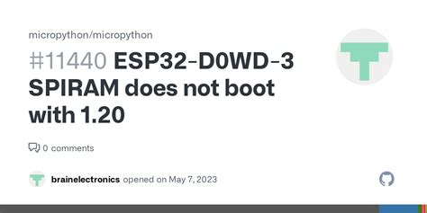 Esp32 D0wd 3 Spiram Does Not Boot With 120 · Issue 11440