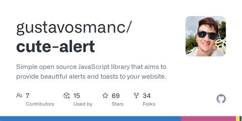 github gustavosmanc cute alert simple open source javascript library